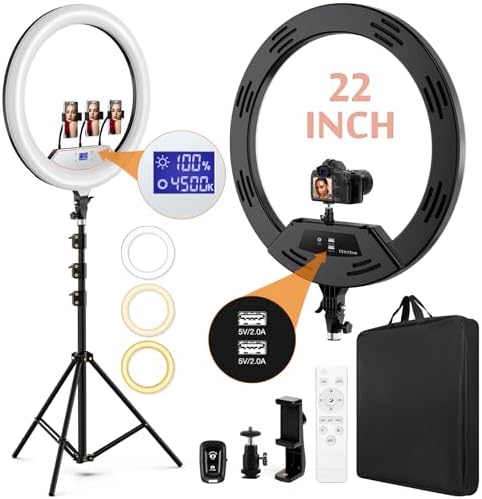 Amazon.com : Inkeltech Ring Light - 18 inch 60 W Dimmable LED Ring ...