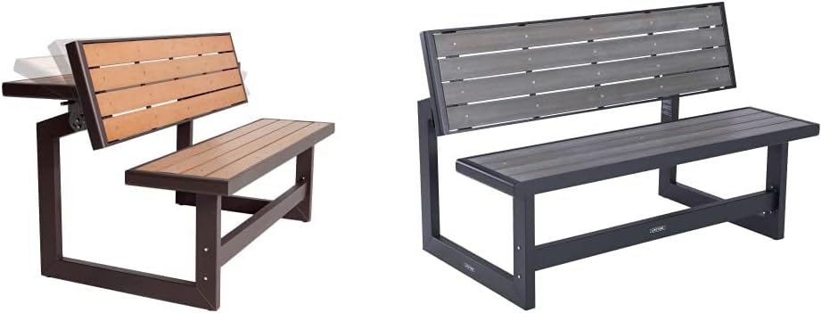 Amazon.com : Lifetime Convertible Bench / Table Bundle with 2 Benches ...