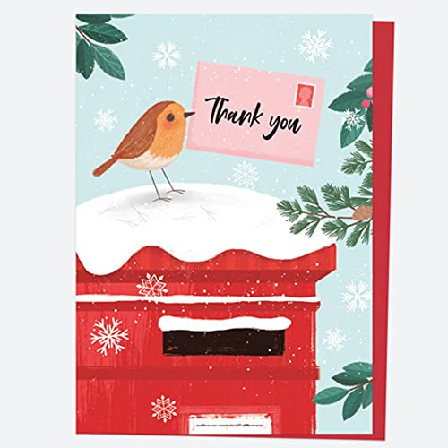 Christmas Thank You Open Out Cards – Postbox & Robin – Special Delivery ...