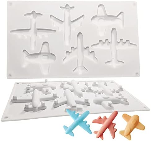 Amazon.com: 16 Cavity Airplane Chocolate Mold, Plane Aircraft Silicone ...