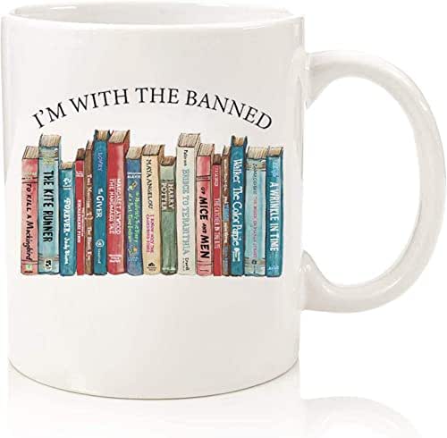 Amazon.com: Bannded Books Coffee Mug - I'm With The Bannded Tea Cups ...