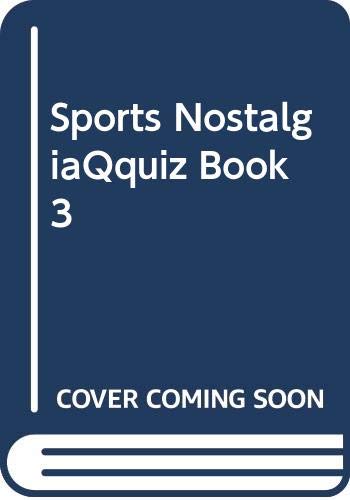 Sports NostalgiaQquiz Book 3: Hollander, Zander, Schultz: 9780451085641 ...