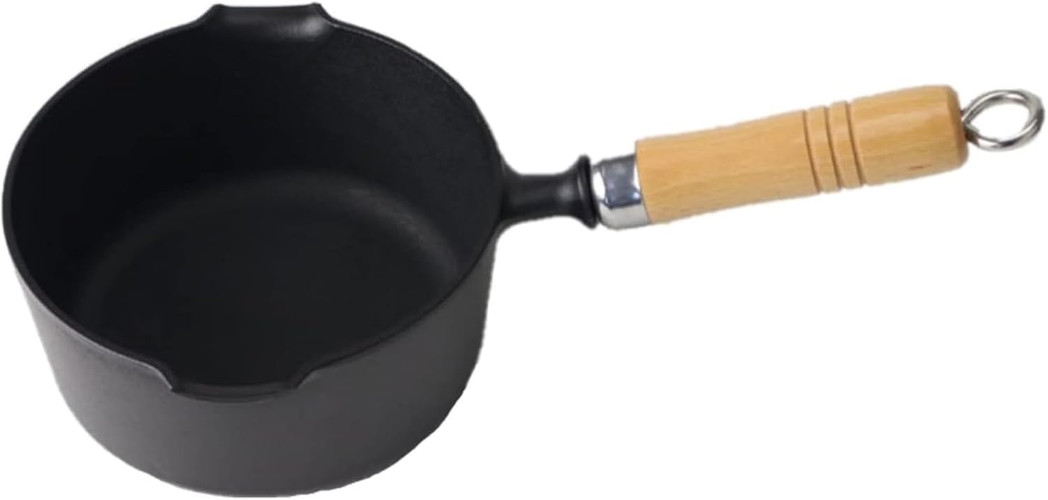 Amazon｜岩鋳 Iwachu 片手鍋16(木柄付) 黒焼付 内径16cm IH対応 南部鉄器 24070｜片手鍋・ソースパン オンライン通販