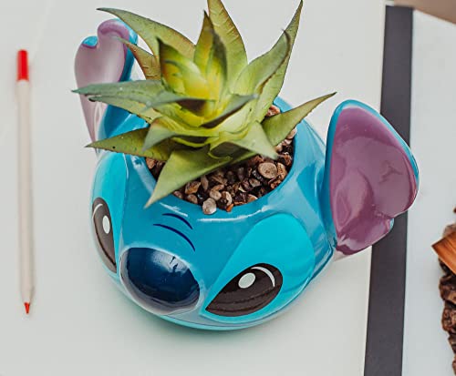 Silver Buffalo Lilo and Stitch Face Decorative Artificial Faux Greenery ...