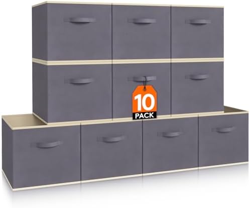 Amazon.com - SHACO Durable Double Metal Handle Cloth Storage Cubes ...