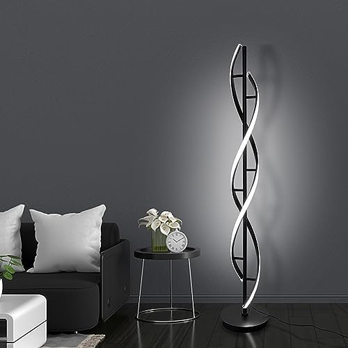 JINUBA LED Spiral Floor Lamp 53 inch, with Remote Control Three Color ...