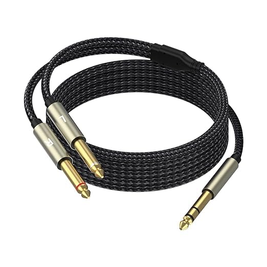 Amazon.com: 6.35mm (1/4") TRS to Dual 6.35mm (1/4") TS Mono Breakout ...