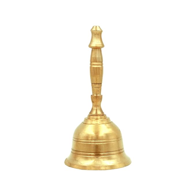 Shubhkart Nitya GOL Ghanti for Pooja & Rituals | Pure Brass Bell for ...