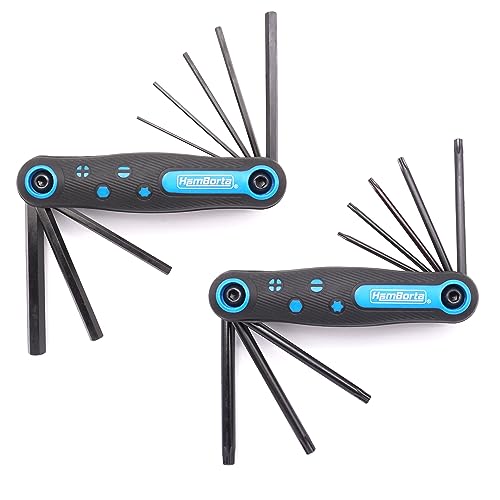 HemBorta Folding Allen Key Set & Security Torx Key Set 16pcs, Fold-Up ...