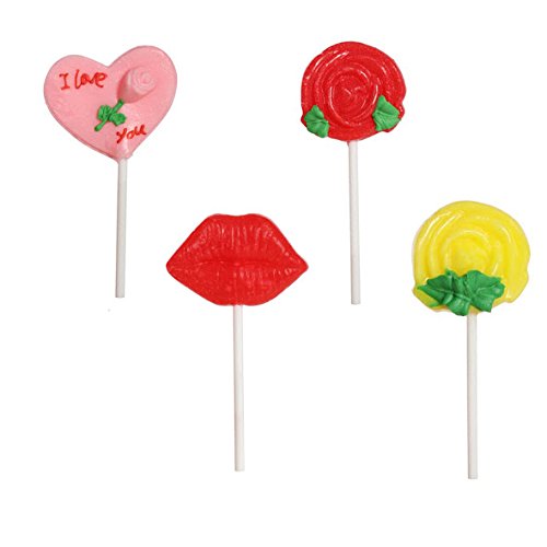 Amazon.com : Large Love Lollipop Kosher Valentines Day Candy (4 Pack ...