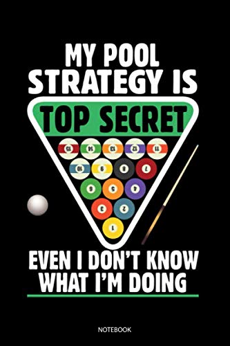 My Pool Strategy Is Top Secret: Blank Lined Journal 6x9 – Billiards ...