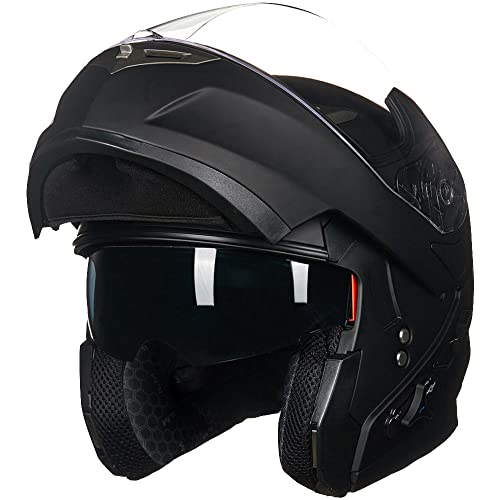 Snapklik.com : ILM Bluetooth Integrated Modular Flip Up Full Face ...