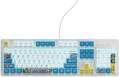 Amazon.com: JUNYOYO 104-Key Wired Gaming Keyboard - Anime One Piece ...