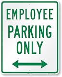 ・ブランド:SmartSign・製造元:SmartSign・製造元/メーカー部品番号:HECF・丈夫なアルミニウム:「Employee Parking Only」の看板は、厚さ80ミルの頑丈な防錆反射材とラミネート加工されたアルミニウム製で...