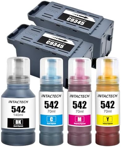 Amazon.com: IN INTACTECH C9345 Ink Maintenance Box and T542 Ink Bottles ...