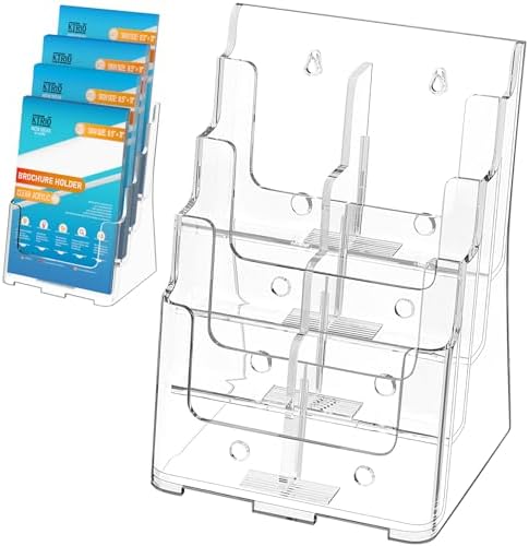 Amazon.com: Acrylic Brochure Holder 8.5 x 11 inches, 3 Tier Clear ...
