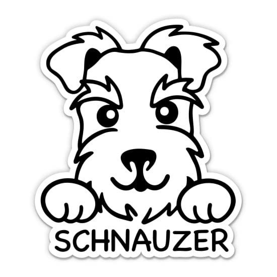 Amazon.com - Schnauzer Stickers - 2 Pack of 3" Stickers - Waterproof ...