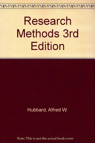 Research Methods 3rd Edition: Hubbard, Alfred W.: Amazon.com: Books