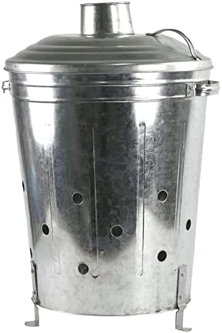 New 90 Litre Incinerator - Galvanised Metal, Garden, Waste, Rubbish ...