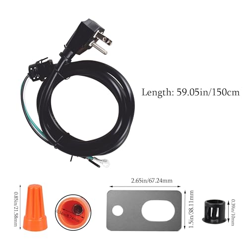 Range Hood Power Cord Kit, Hardwire to Plug In Conversion Kit for Broan ...