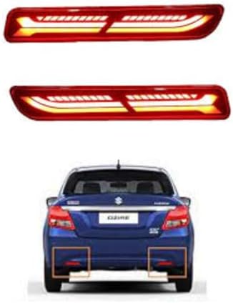 autokaar Rear Car Bumper Led Reflector with Brake Light function for M ...