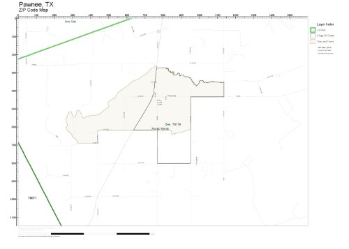 ZIP Code Wall Map of Pawnee, TX ZIP Code Map Not Laminated: Amazon.com ...