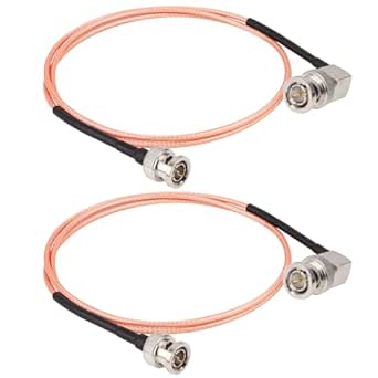 XRDS -RF SDI Cable 3FT 2PCS, Flexible BNC to BNC Right Angle Video Cable 75 Ohm RG179 BNC Male ...