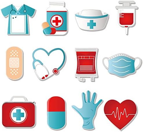 Amazon.com : Whaline 12 Pack Nurse Sticky Notes Medical Themed Memo Pad ...