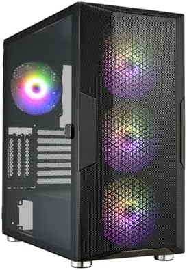 FSP CUT592 Black EATX TG Full Tower Case 3x140mm ARGB + 1x140mm ...