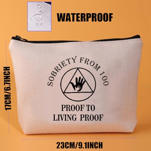 FEELMEM AA Sober Gifts Makeup Bag Sobriety from 100 Proof to Living ...