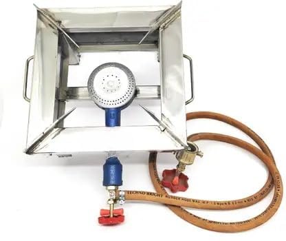 Heavy Duty Commercial Gas Stove Single Burner, Stainless Steel Square ...