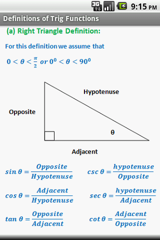 Trigonometry Quick Reference - App on Amazon Appstore