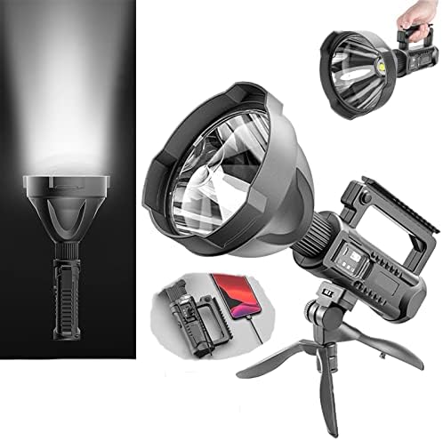 Portable Ultra Bright Spotlight Flashlight-USB Rechargeable Outdoor LED ...