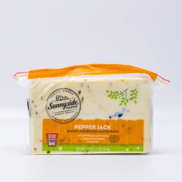 Amazon.com: Sunnyside Farms, Deli Style Pepper Jack Cheese Block, 16 Fl ...