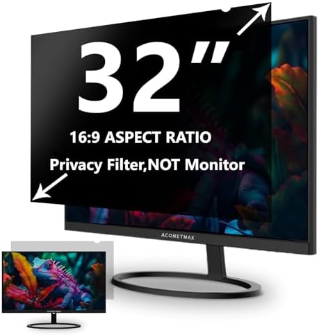 Amazon.com: ACONETMAX 32 Inch Privacy Screen Filter for Computer ...