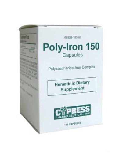 Amazon.com: Cypress Poly-Iron 100 Caps Compares To Niferex 150Mg - Box ...