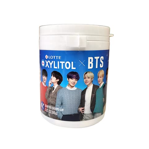 Amazon.com : BTS LOTTE Xylitol Alpha Chewing Gum Gift Box (86g ...