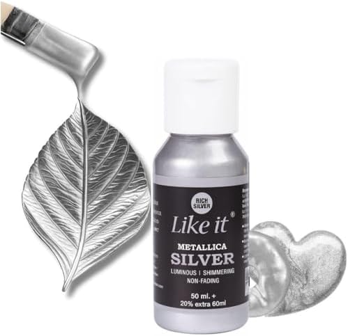 Arrolliant 24 Carat Metallica Silver Acrylic Paint Set – Rich Metallic ...