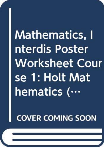 Amazon | Mathematics, Interdis Poster Worksheet Course 1: Holt ...