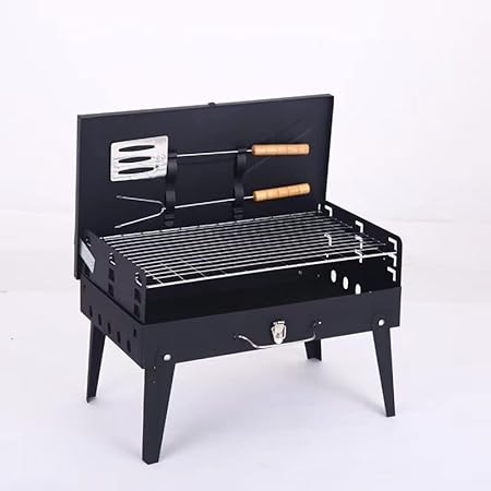 Amazon.com: Leonyo Portable Charcoal Grill Set of 12, Small BBQ Grill, Mini Tabletop Charcoal ...