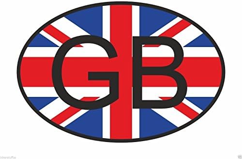 Amazon.com: GB Great Britain Country Code Oval with Flag Bumper Sticker ...