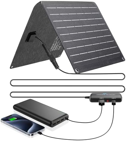 Amazon.com: [Upgraded] 20W Portable Solar Panel, High Efficiency ETFE ...