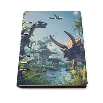 Dinosaurs Triceratops Pterosaur Lined Spiral Journal Notebook 6 Ring ...