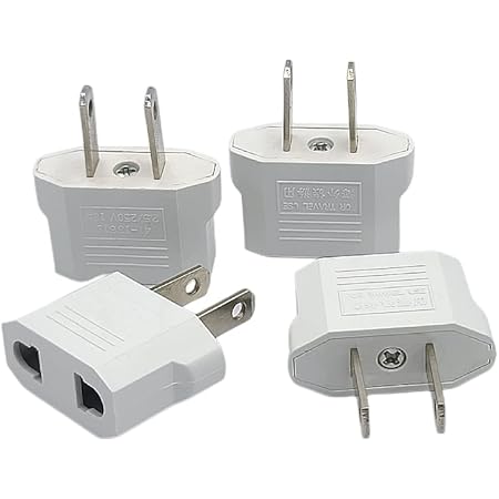 Amazon.com: 6 Pack European to US Plug Adapter, Travel Small European ...