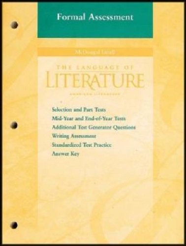Amazon.com: Language of Literature Formal Assessment Grade 9 (Mcdougal ...