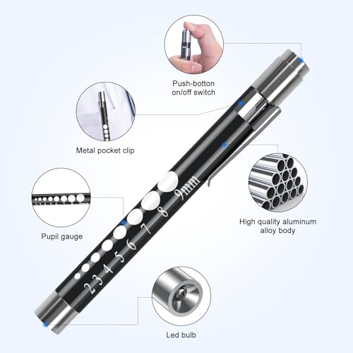 Snapklik.com : CAVN Pen Lights For Nurses, 2-Pack Reusable Medical ...
