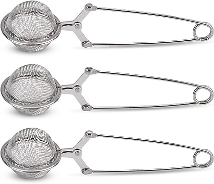 Anayu store (2Pce) Long Handle Tea Ball, Snap Ball Tea Strainer Spoon ...