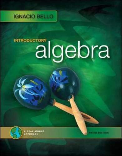 Introductory Algebra: Bello, Ignacio: 9780077224783: Amazon.com: Books