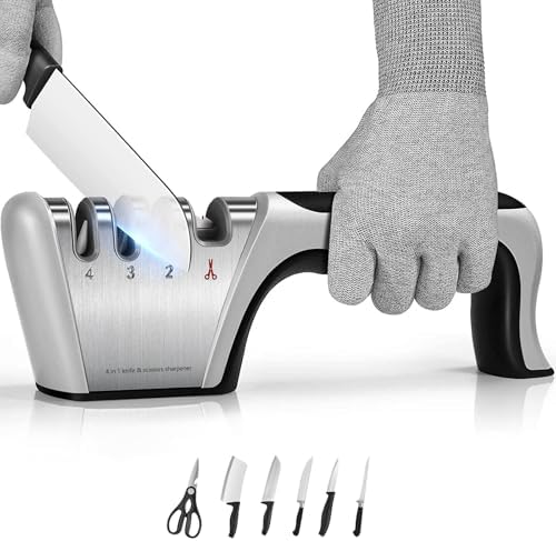 Amazon.com: XYJNYO Elite Kitchen Knife Sharpener with 3 Stages ...