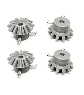 INVENTO 4pcs 3D Printed Plastic Bevel Gear 12 Teeth, 33mm dia, 10mm ...